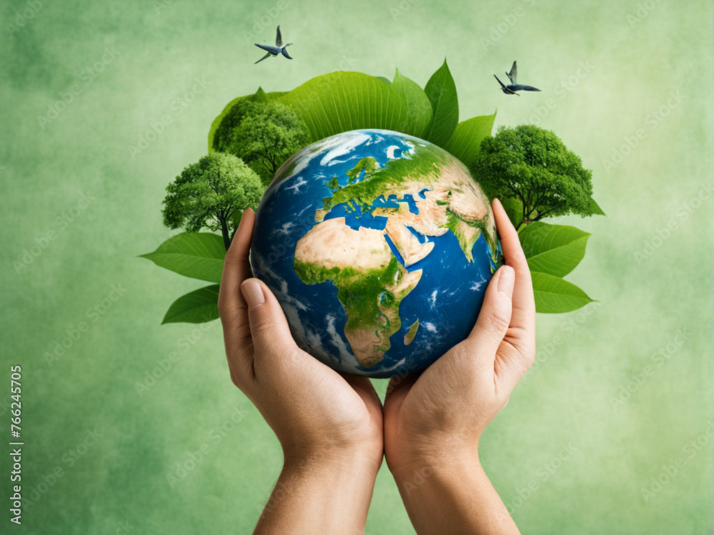 Eco-friendly environment, Earth Day, and sustainable development ...