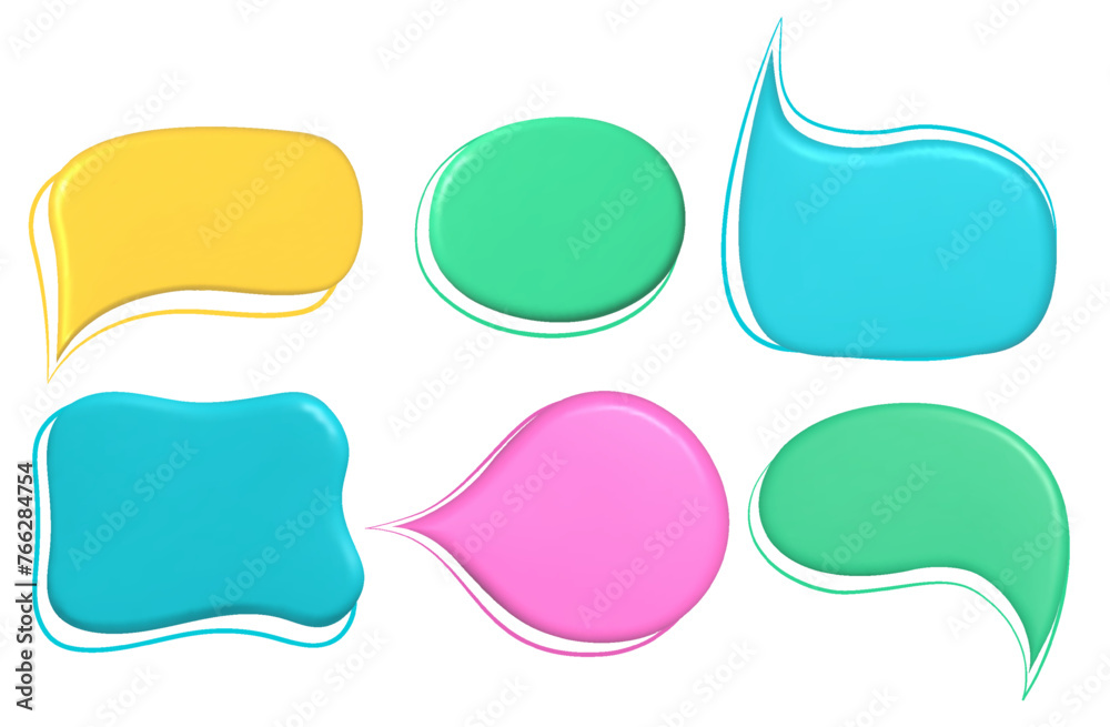 Image vectorielle Stock Vector illustration. 3d minimalist textbox set ...