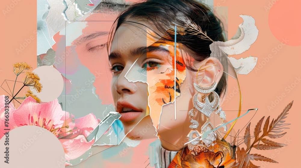 On transparent background. Cut out doodle stickers from magazines ...