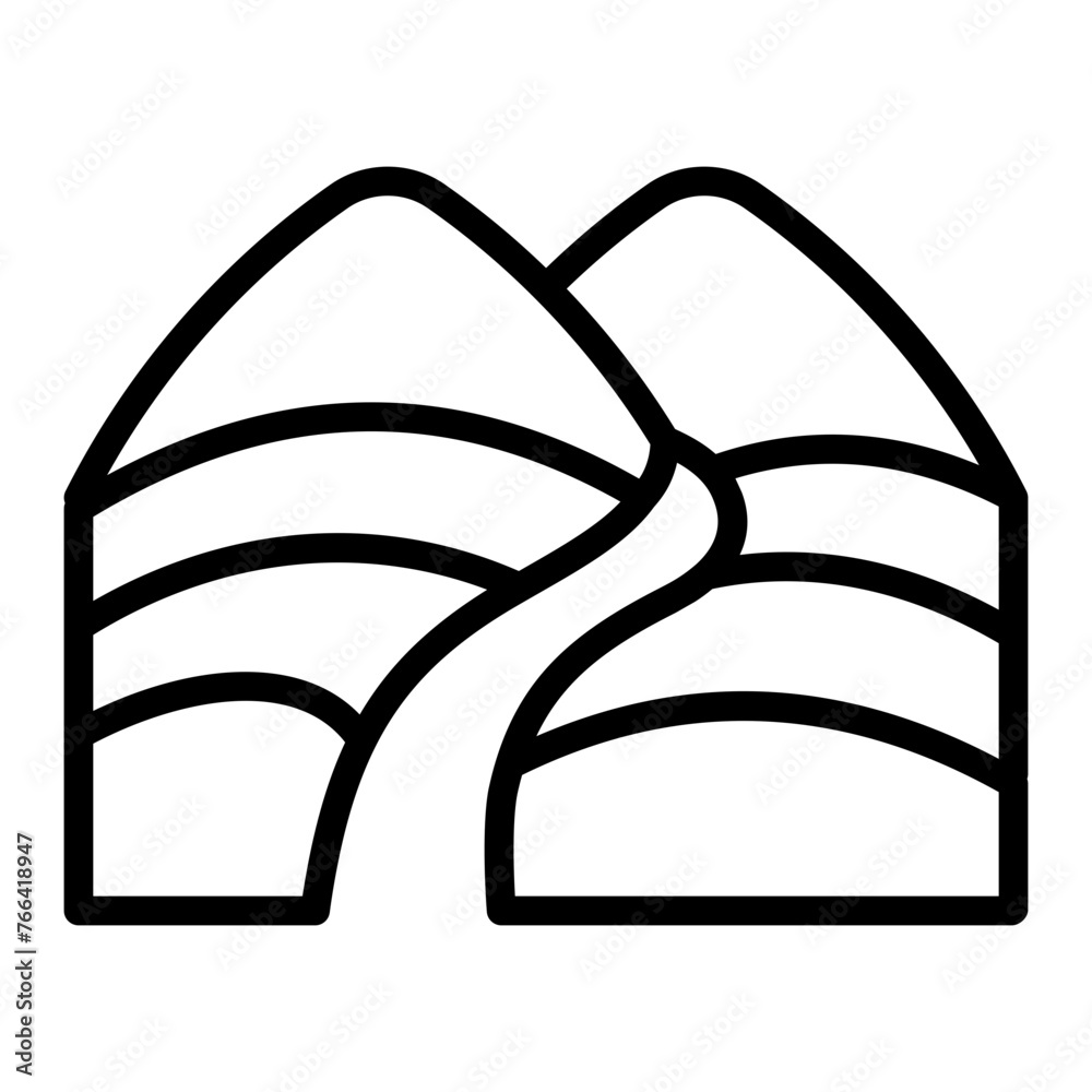 Valley Icon Stock Vector | Adobe Stock