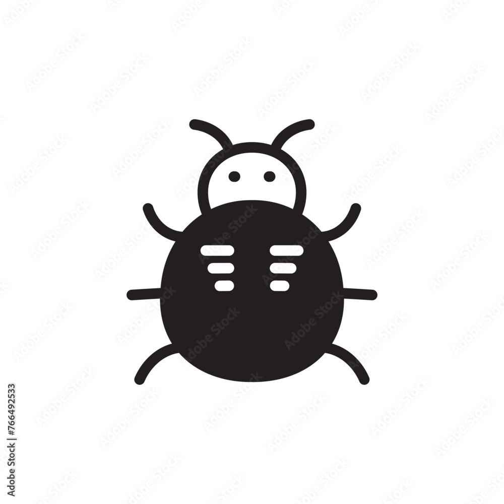Ladybug icon. Bug flat sign design. Ladybug symbol pictogram. Pest ...