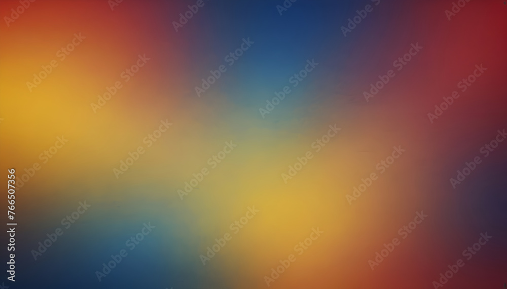 red blue yellow abstract grainy gradient background with noise texture ...