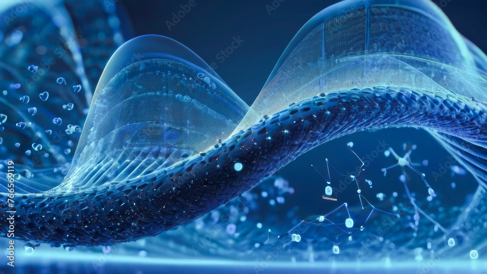 voice analysis, rendering 3d wave data visualization of sound: broken ...