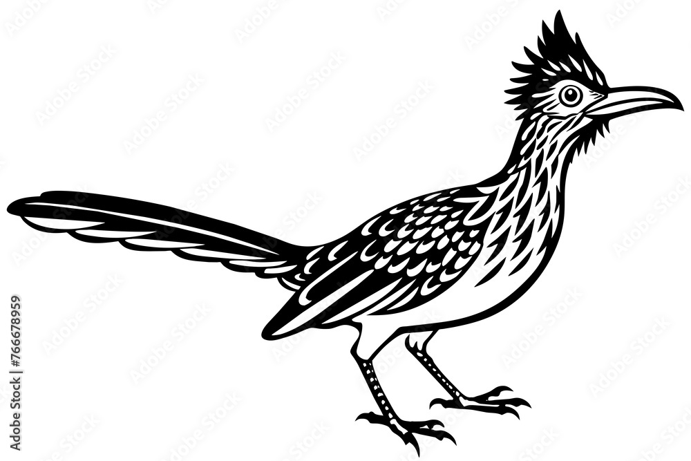 roadrunner silhouette vector ilolustration Stock Vector | Adobe Stock