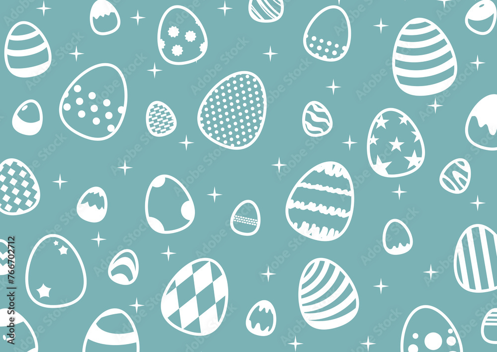 Illustration Stock Illustration of easter eggs paper craft, green white ...