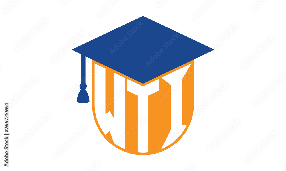 Vector de Stock WTI initial letter academic logo design vector template ...