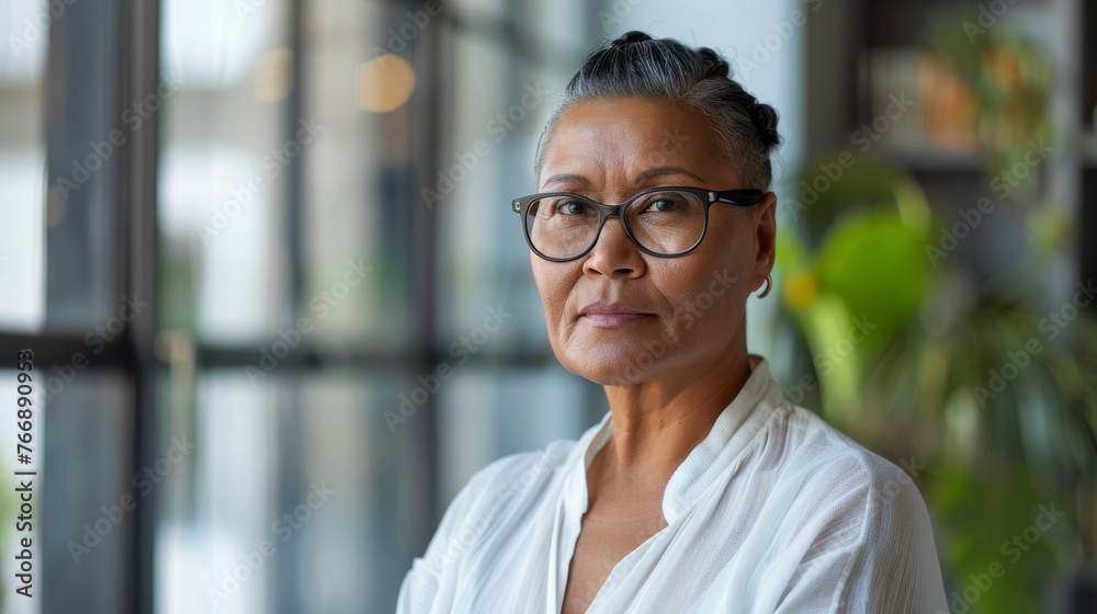 Beautiful 45 years old gentle aboriginal Australian woman, wearing ...