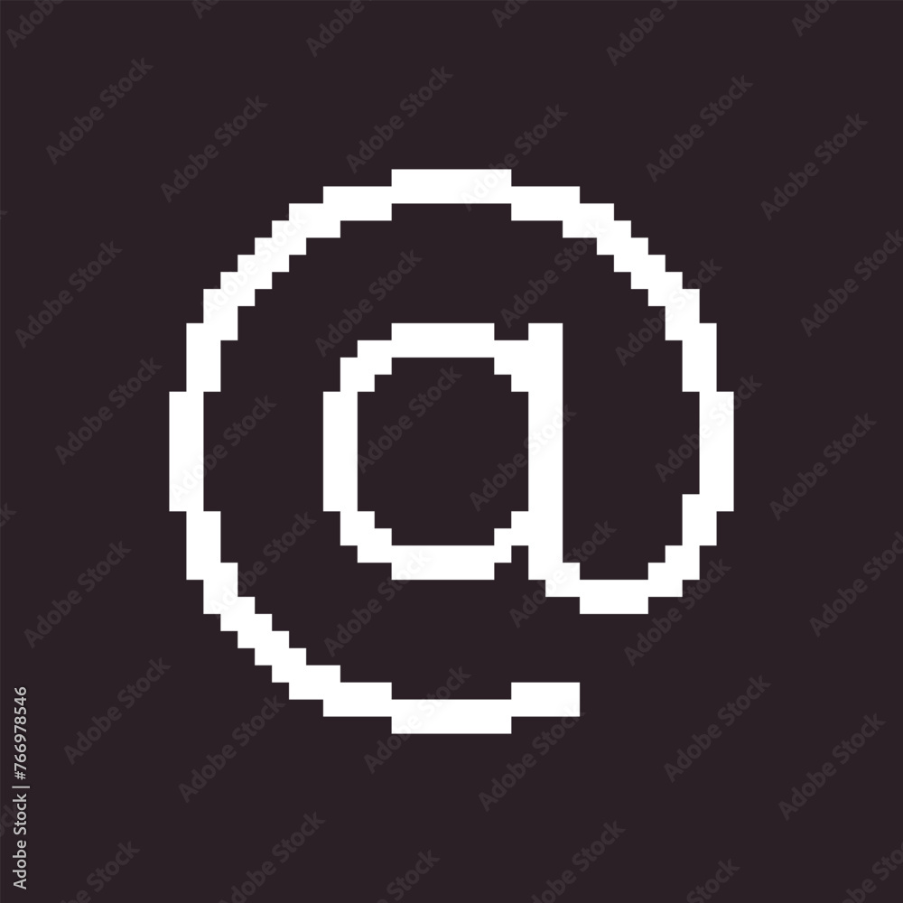 black and white simple flat 1bit vector pixel art icon of round ...