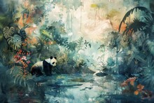 Panda Zoo Travel Poster Free Stock Photo - Public Domain Pictures