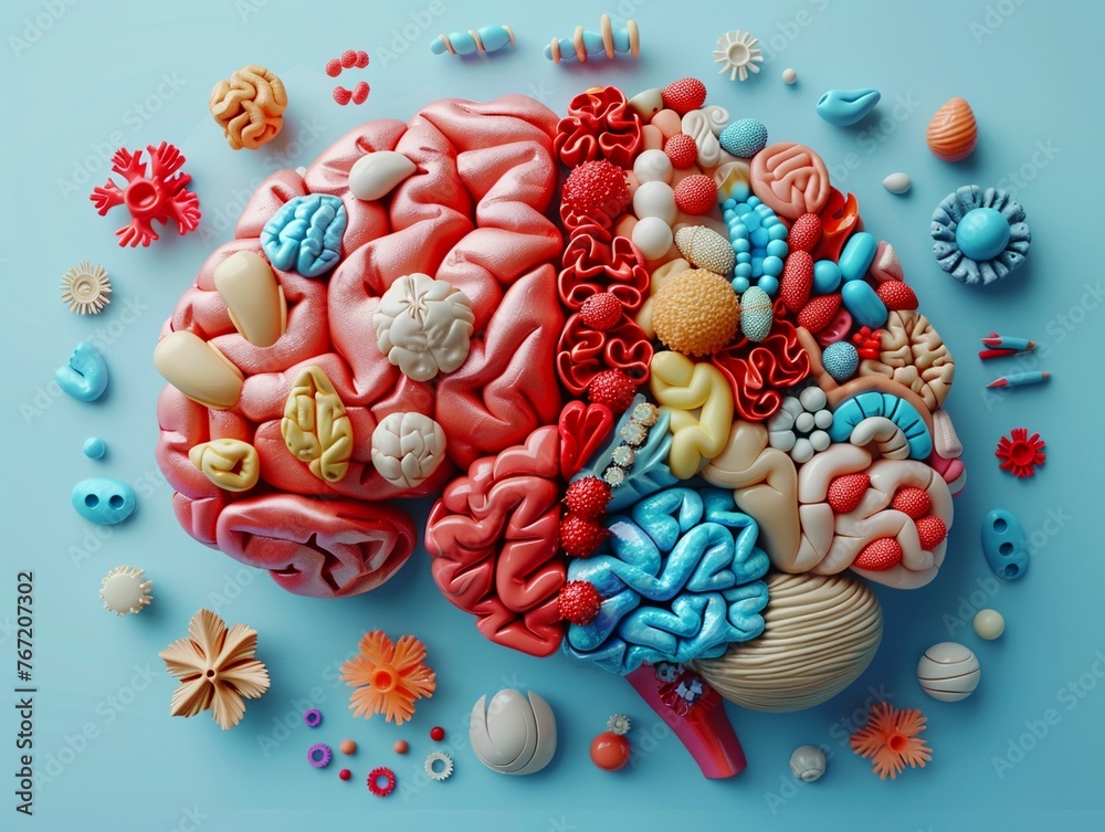 Create a captivating visual representation of a students brain morphing ...