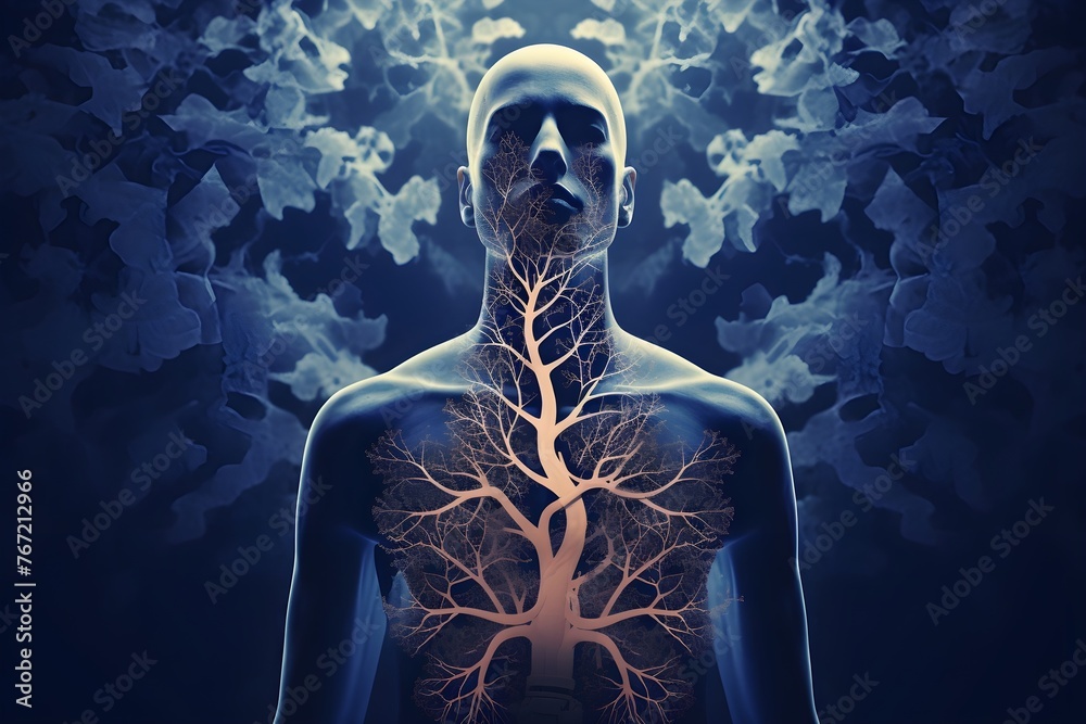 Smoker's Lung, Anti Smoking, Quite Smoking, Lung diagram, Blue ...