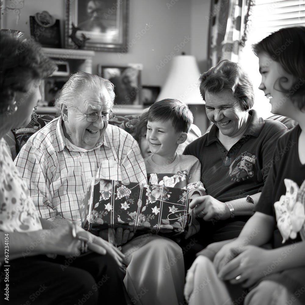 Family surprising family members. Full of smiles, happiness and ...