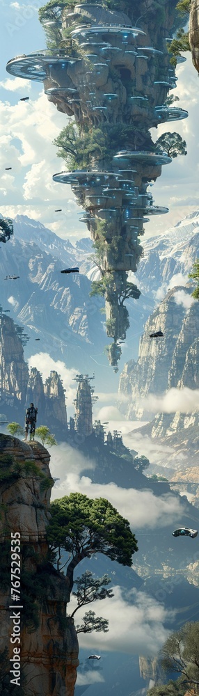 Imagine a captivating visual representation of a world where human ...