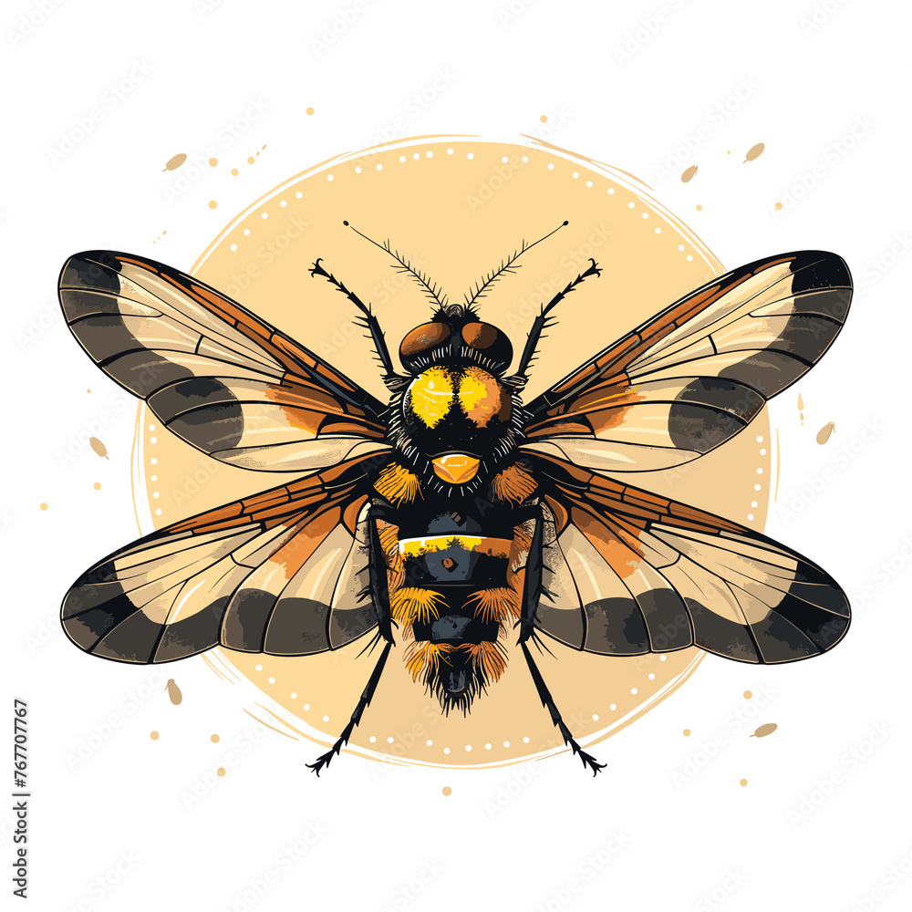Flower Flies Hoverflies Cartoon Icon, isolated on transparent ...