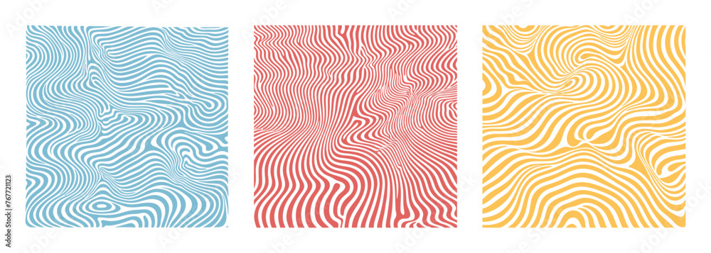 Groovy psychedelic Y2K style swirl background flat style design vector ...