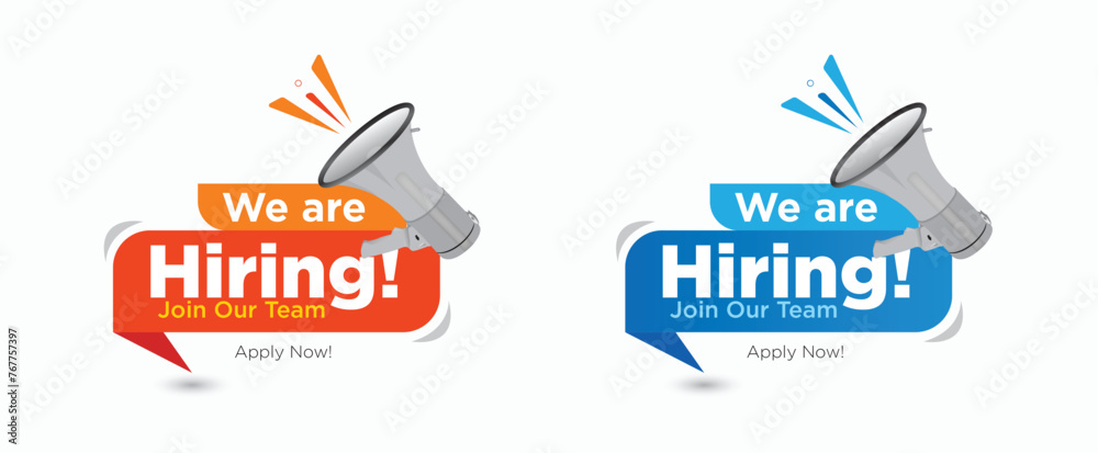 Vector we are hiring job vacancy social media post design template ...