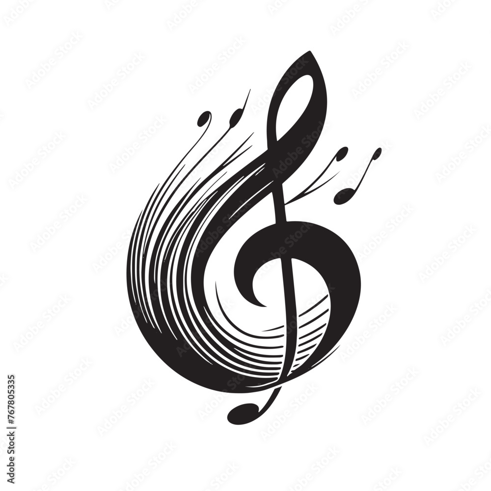 Vector Silhouette Set of Music Notes: Harmonious Collection of Musical ...