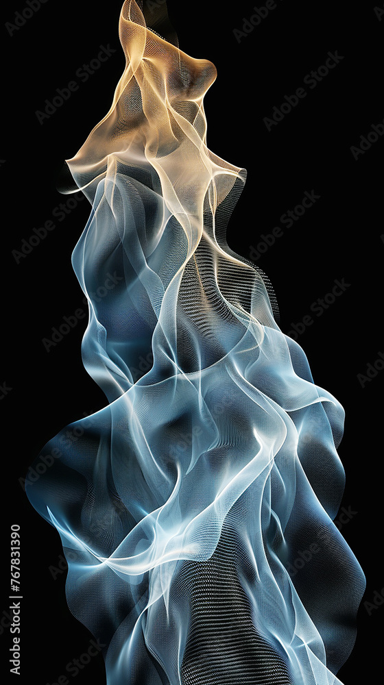 photorealistic abstract image featuring a single vertical element ...