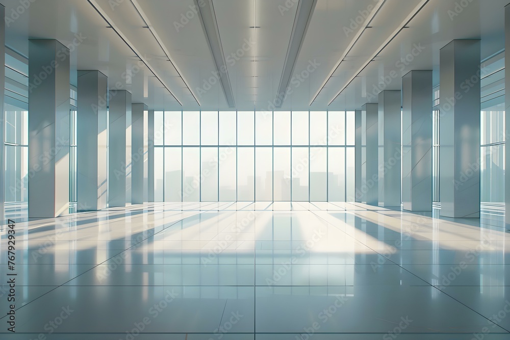 Virtual Background: Spacious Conference Room with Large Windows for ...