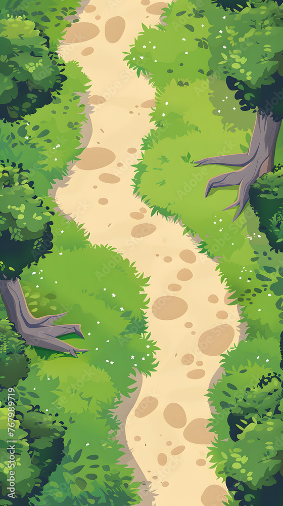 Ilustración de Stock Cartoon style drawing path from bottom to the top ...