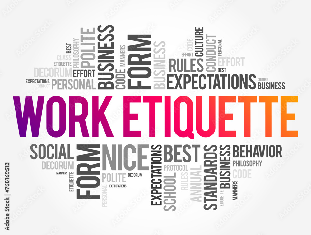 Work Etiquette is a code that governs the expectations of social ...