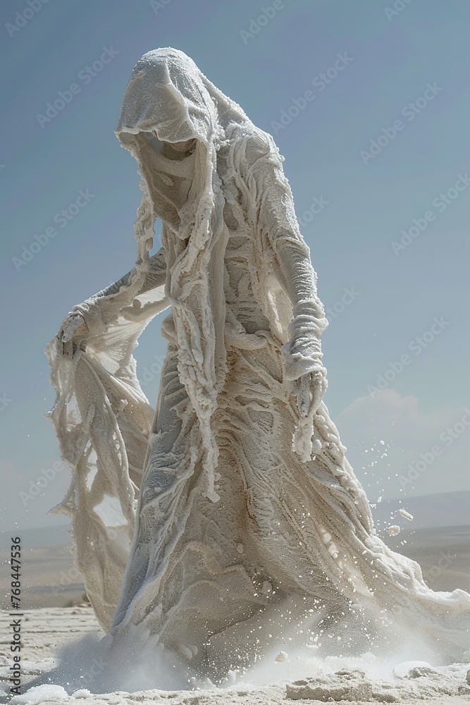 Lot's wife looked back and became a pillar of salt. Bible story. Stock ...