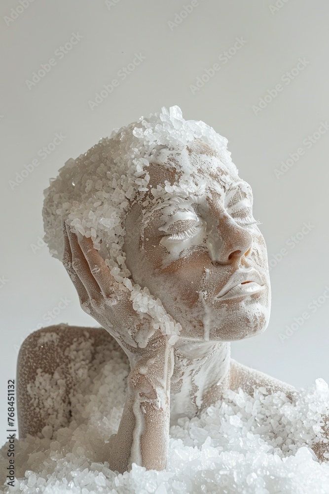 Lot's wife looked back and became a pillar of salt. Bible story. Stock ...