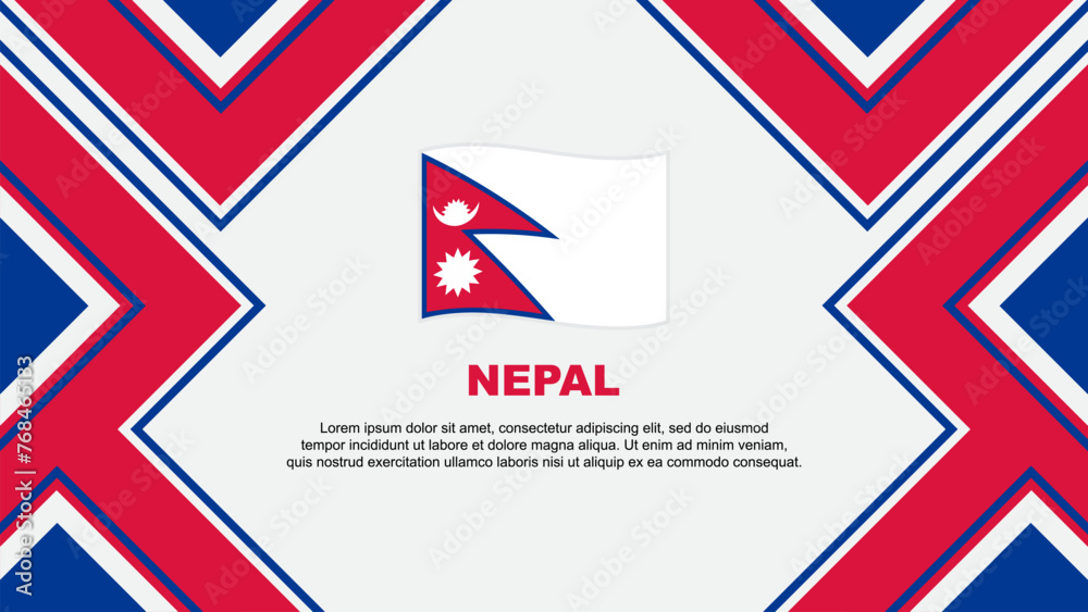 Nepal Flag Abstract Background Design Template. Nepal Independence Day ...