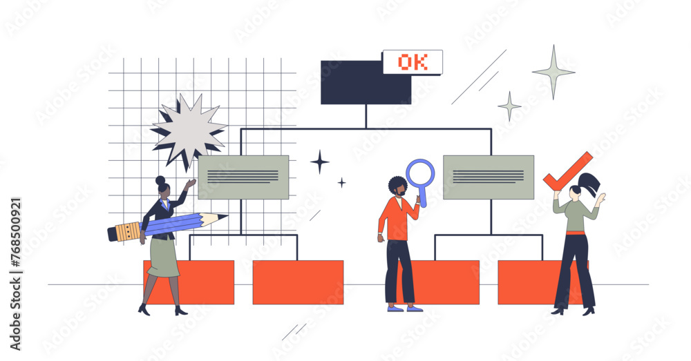 Work breakdown structure for project planning in neubrutalism tiny ...