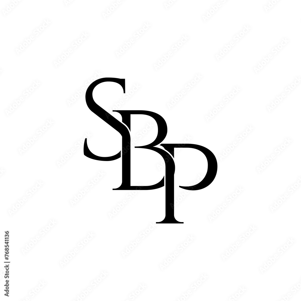 sbp typography letter monogram logo design Stock Vector | Adobe Stock