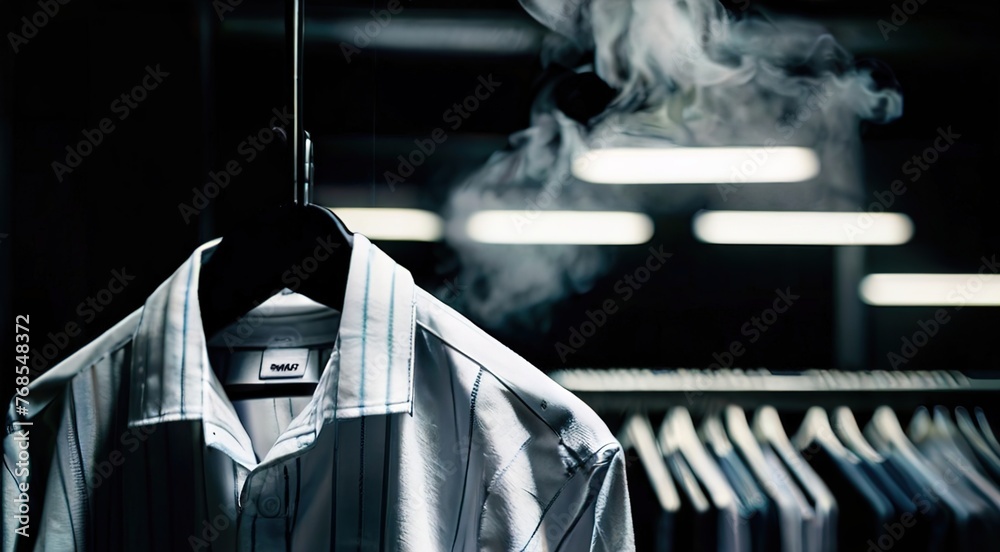 Wispy tendrils of steam rise from a freshly ironed shirt hinting at the ...