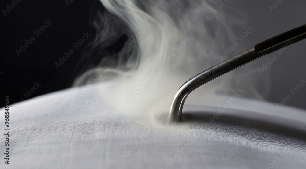 Wispy tendrils of steam rise from a freshly ironed shirt hinting at the ...