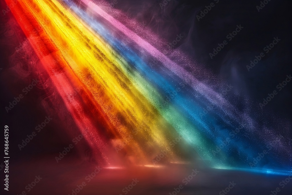 Rainbow spectrum of light beams Stock Illustration | Adobe Stock