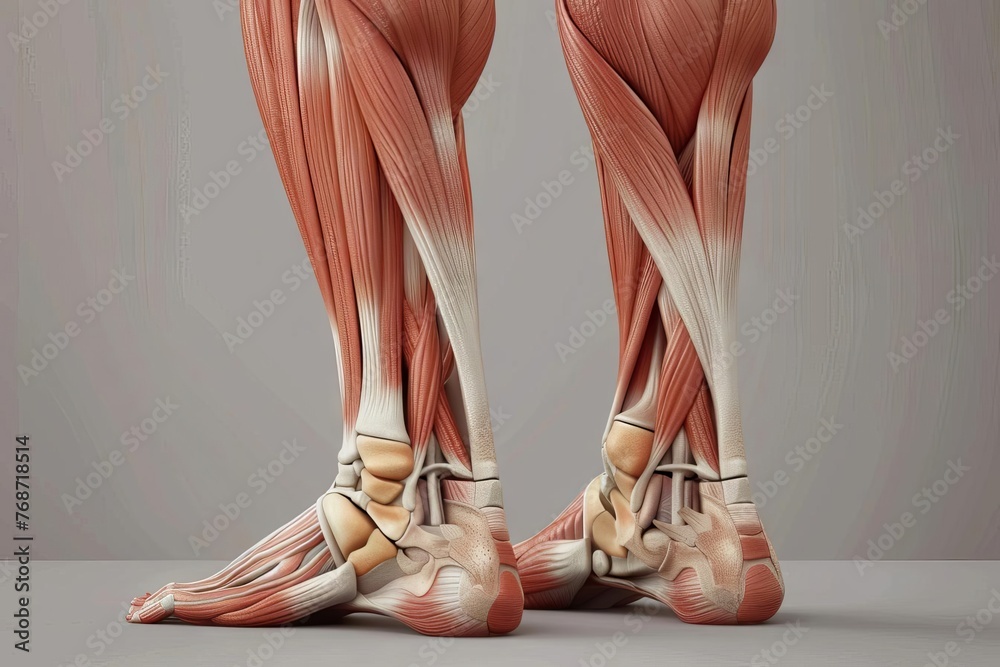 Stock-Illustration „Human Muscular System Detailed Anatomy of Leg ...