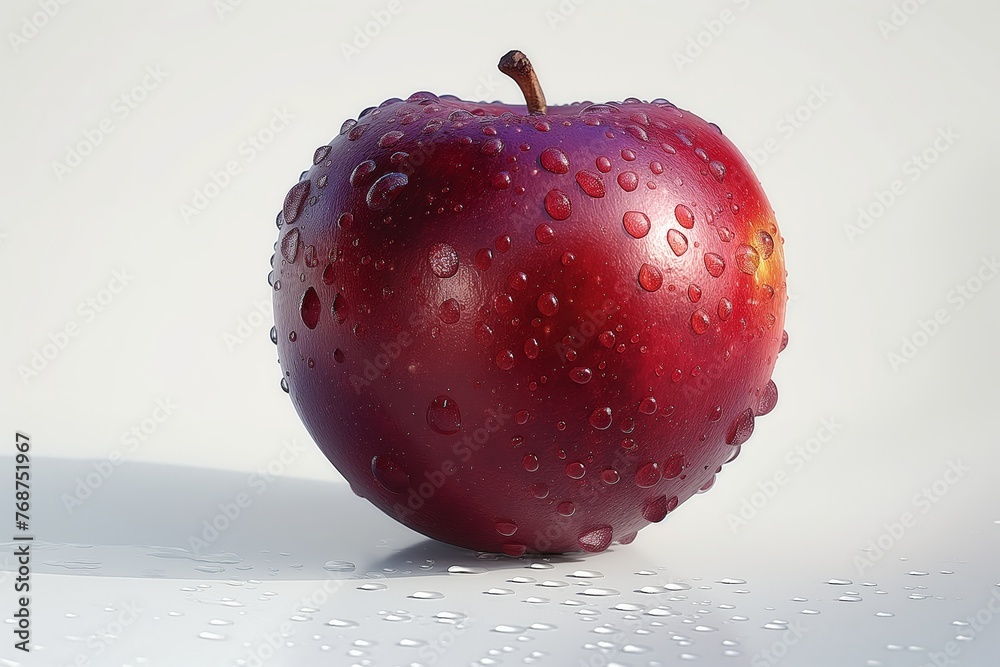 random fruit, unique realist fruit, minimalist, isolated on white ...