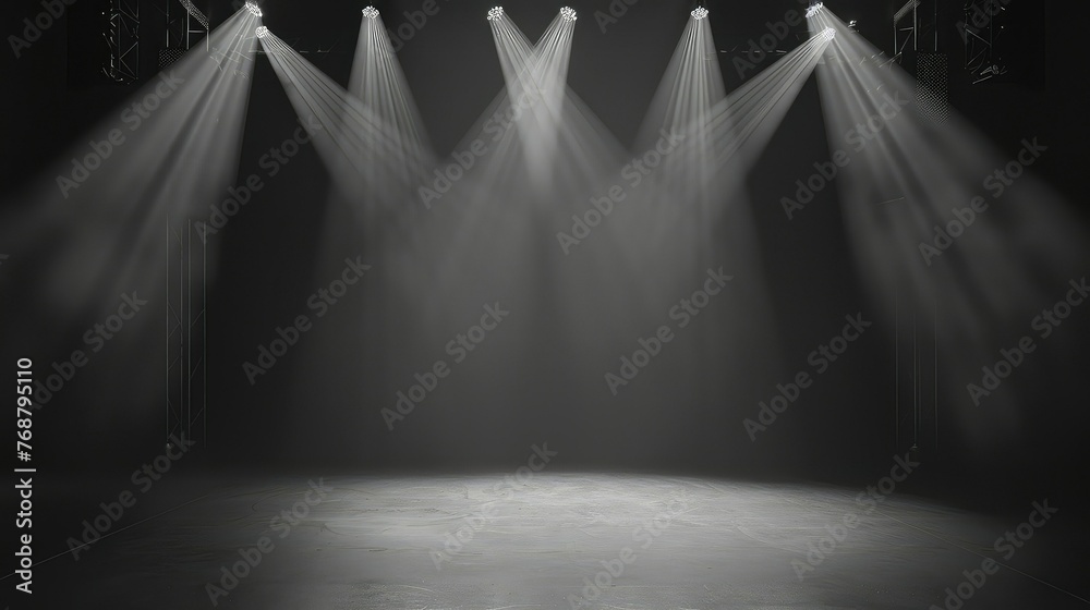 website background, bodybuilding competition stage with spotlights ...