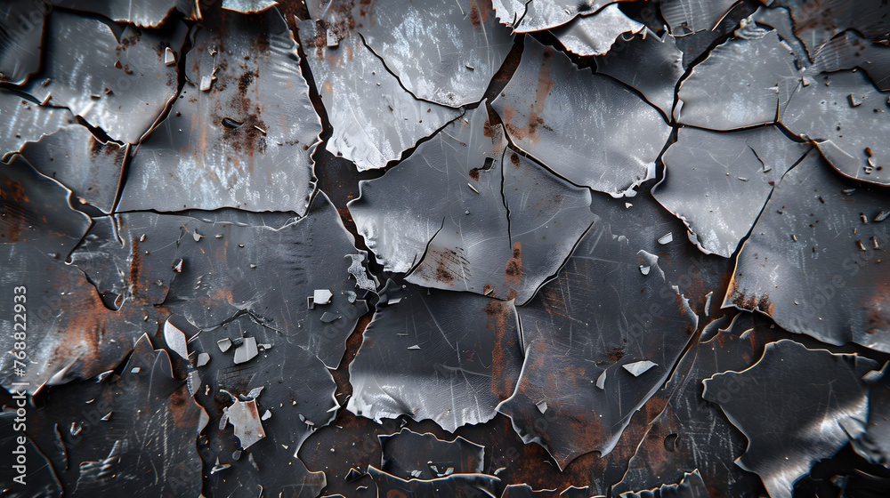 Shattered Steel: A Realistic Mockup of a Damaged Metal Sheet ...