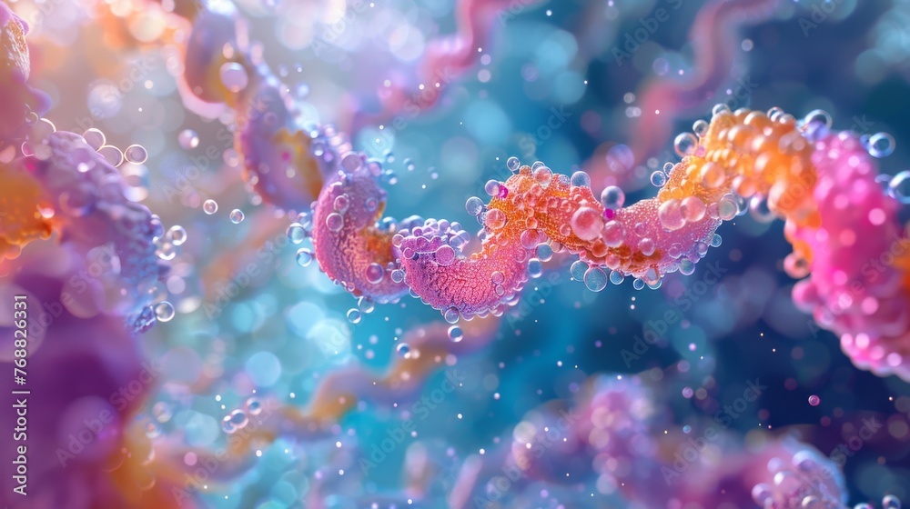 Visualize the process of DNA replication using 3D illustrations and ...