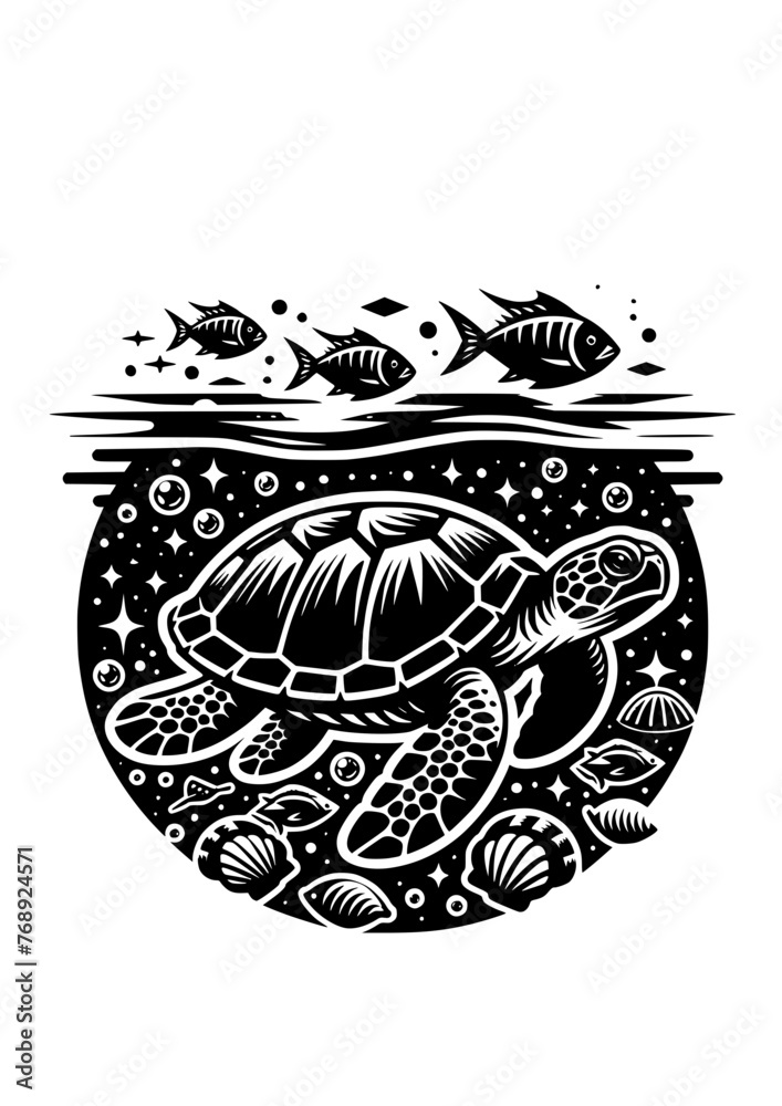 Image vectorielle Stock Sea Turtle SVG, Sea Turtle Clipart, Beach SVG ...