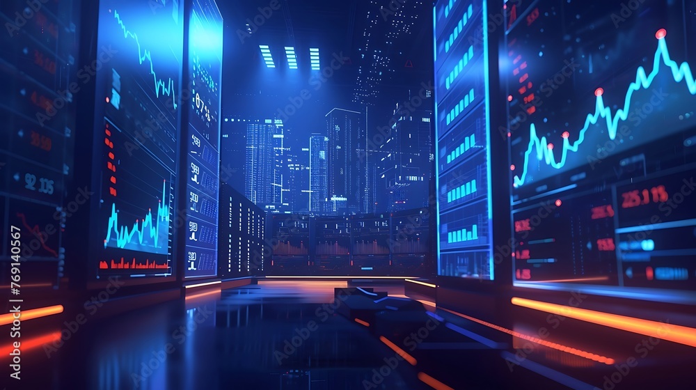 Abstract business background with stock market information. Economics ...