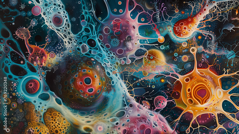 human brain cells Shows the working process of the brain and nervous ...