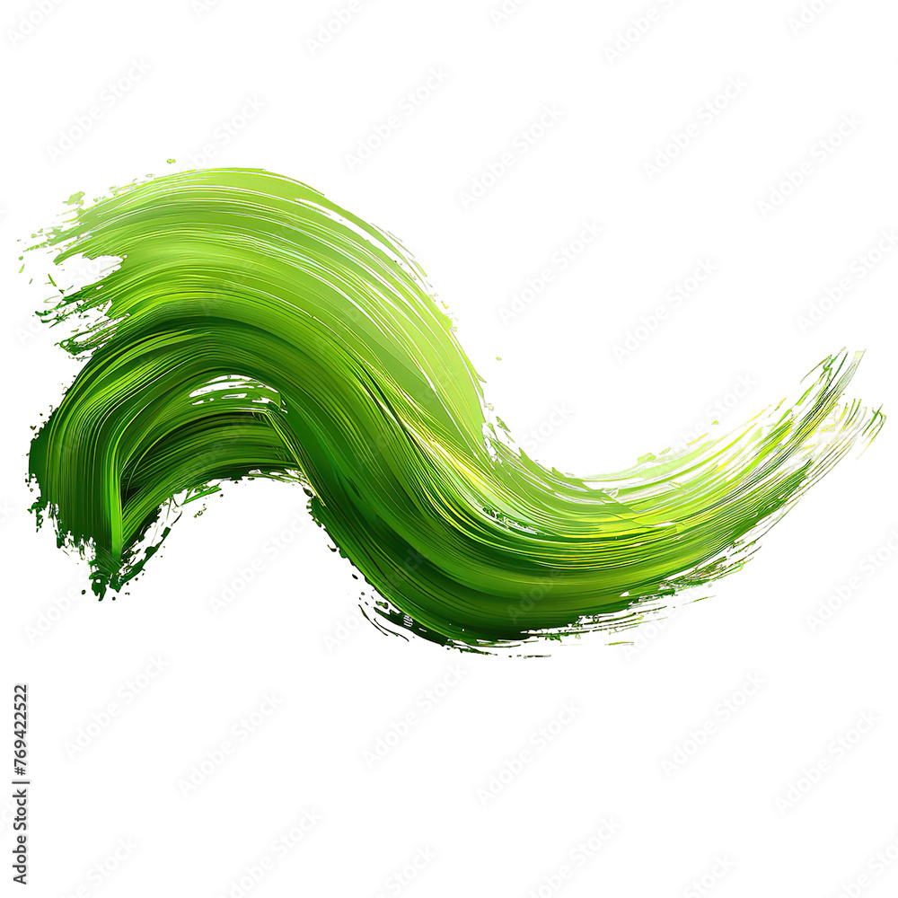 Green brush stroke and texture. Grunge abstract hand - painted element ...