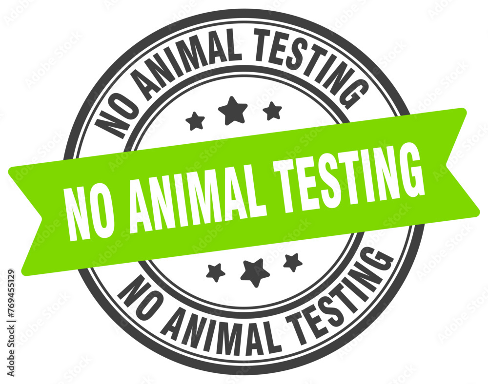 no animal testing stamp. no animal testing label on transparent ...