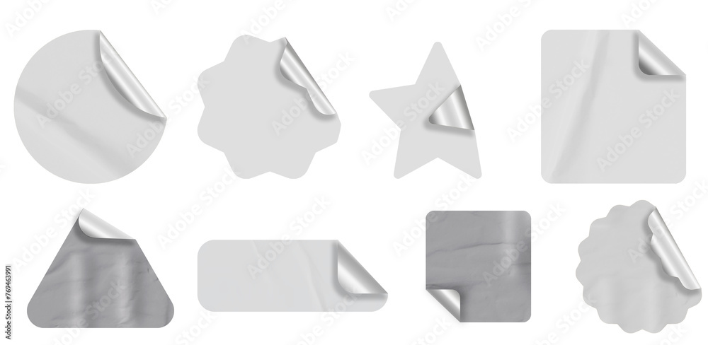 Blank-Sticker-Design-For-Mockup-Template Stock Illustration | Adobe Stock