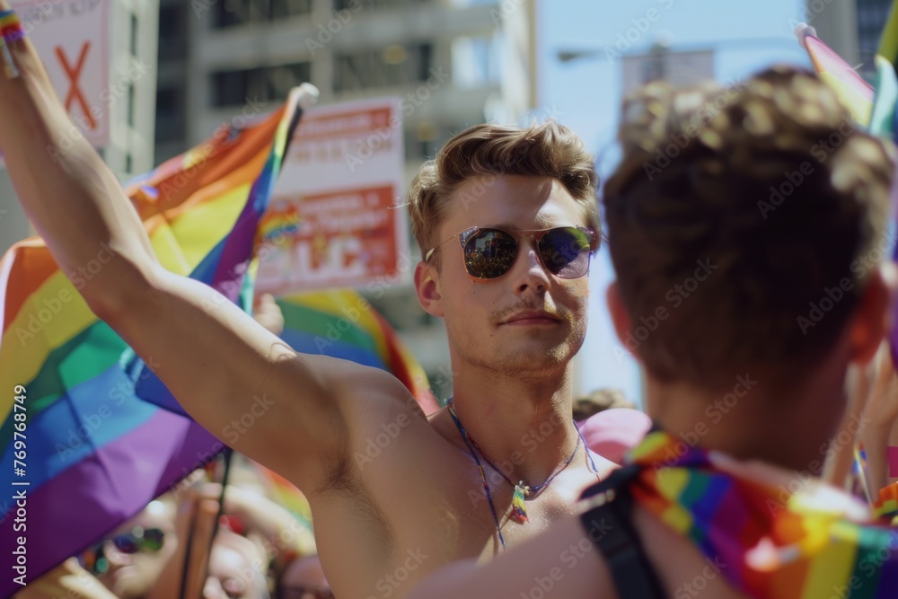 The cheers of the crowd echoed through the streets as the gay pride ...