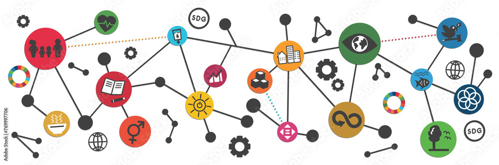 2030 Agenda icons on transparent background. Symbols of the Sustainable ...
