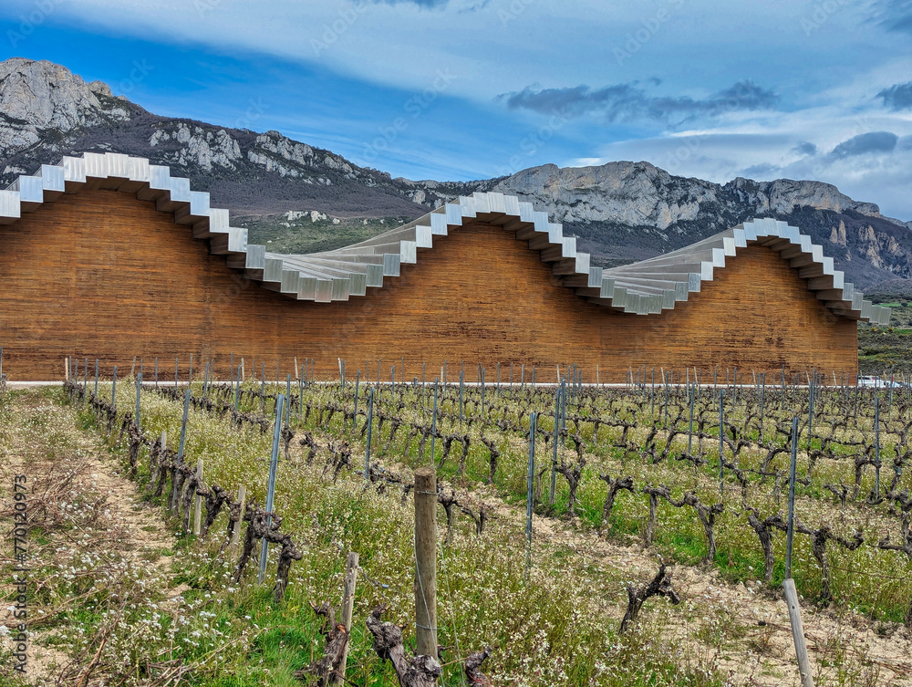 Laguardia, Alava, Spain; march 28th 2024: The modern winery of Ysios in ...