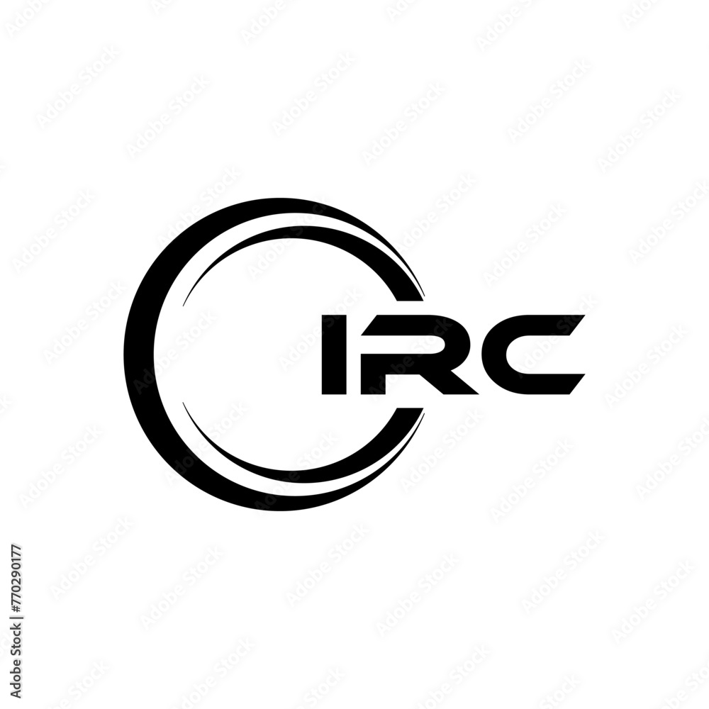 IRC letter logo design with white background in illustrator, cube logo ...