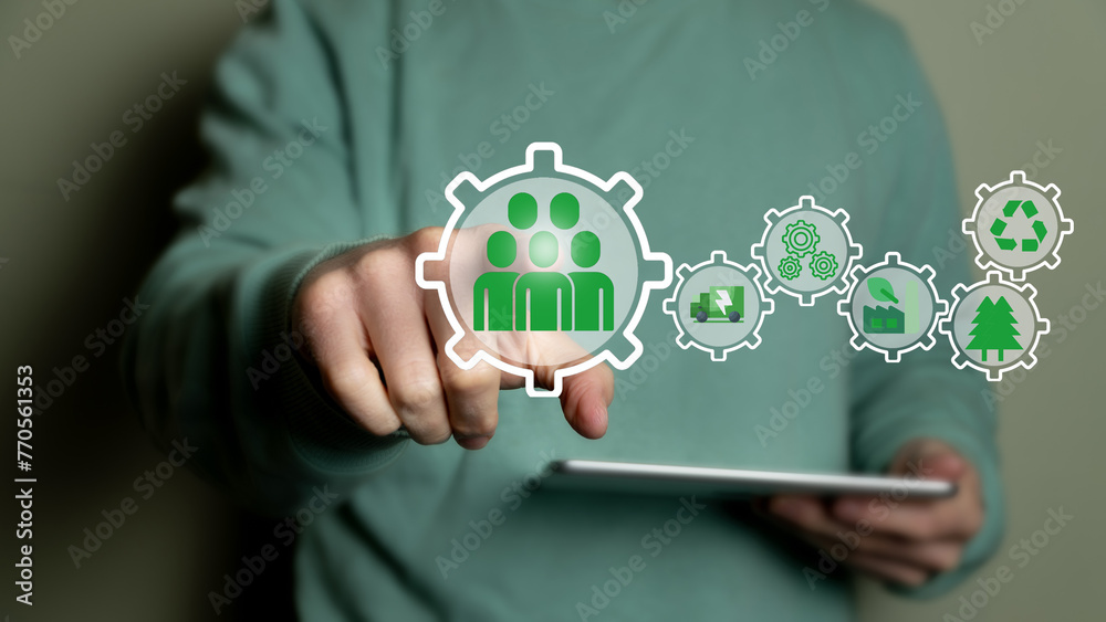 Life cycle assessment concept. Evaluation of the carbon footprint and ...