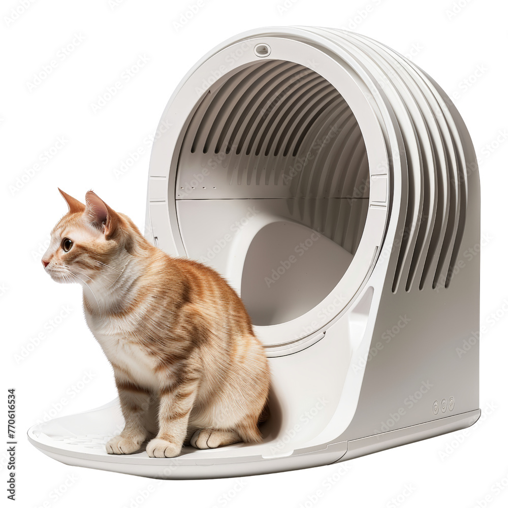 Pet smart cat litter box isolated on transparent background, cut out ...
